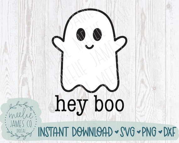 Hey Boo Ghost SVG Hey Boo Svg Cute Halloween Ghost SVG Kids - Etsy