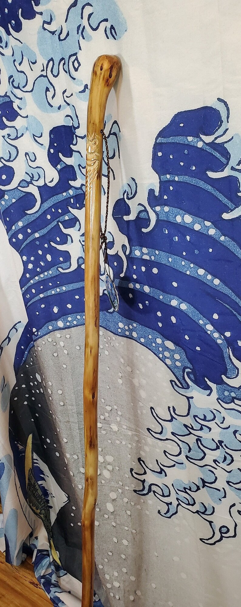 Tree Beard Wizard Walking Staff. 55.5 Inch Root Staff With Carved Tree ...