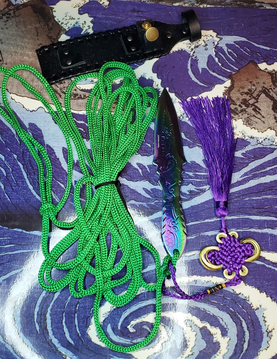 Sheng Biao Pro Level Rope Dart With Sheath. 5 Meter Green Rope | Etsy