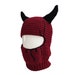 Devil Horn Hat, Devil Horn Balaclava Face Mask Crochet, Halloween Devil ...