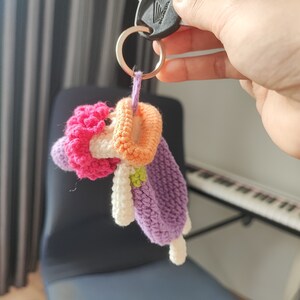 Funny Clown Key Case Crochet, Knitted Key Holder, Handmade Key Pouch ...