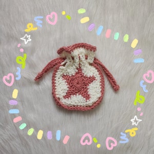 Cute Star Drawstring Pouch, Star Pouch Crochet, Star Girl, Coin Purse ...