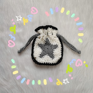 Cute Star Drawstring Pouch, Star Pouch Crochet, Star Girl, Coin Purse ...