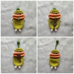 Funny Clown Key Case Crochet, Knitted Key Holder, Handmade Key Pouch ...