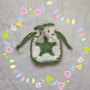 Cute Star Drawstring Pouch, Star Pouch Crochet, Star Girl, Coin Purse ...