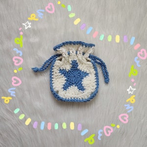 Cute Star Drawstring Pouch, Star Pouch Crochet, Star Girl, Coin Purse ...