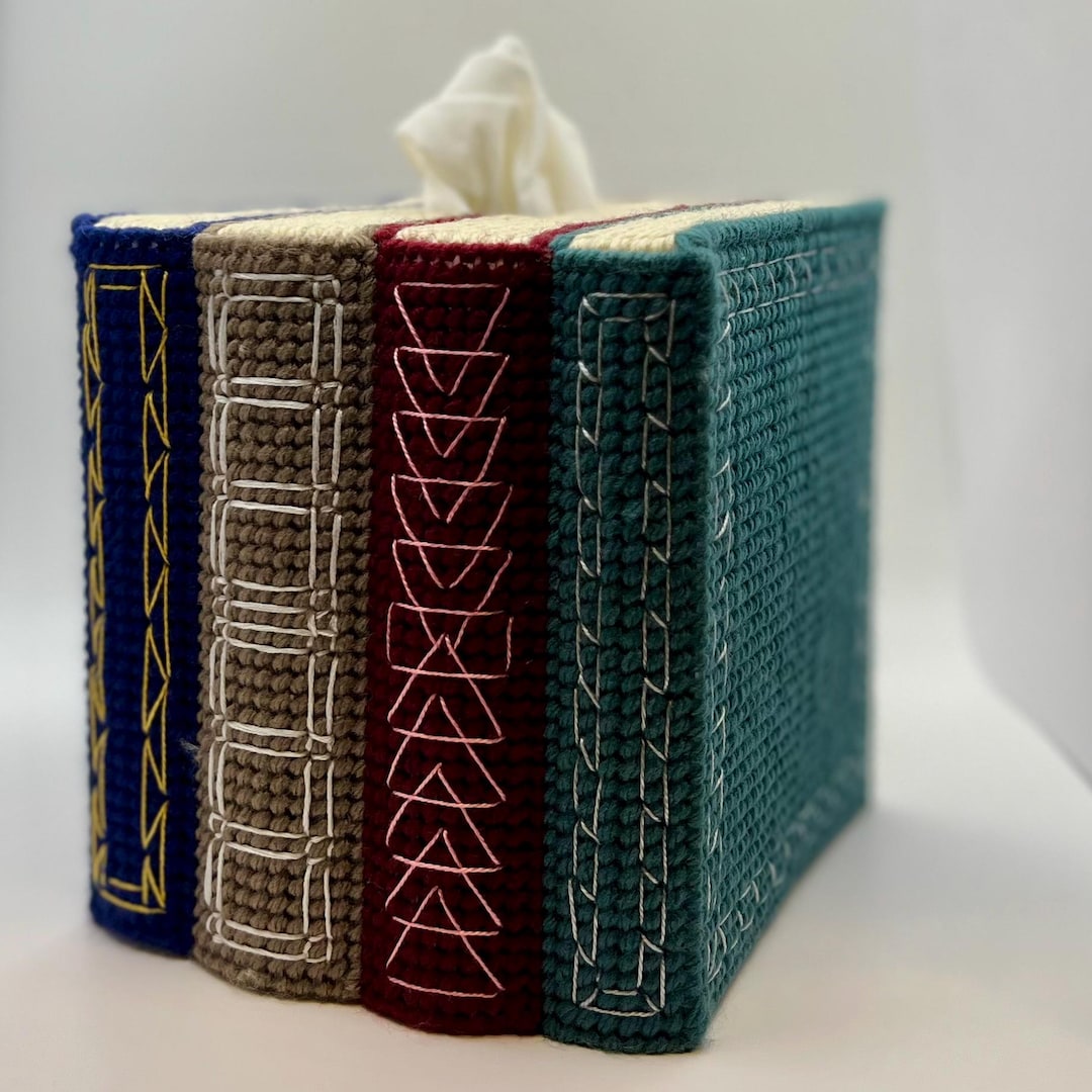 Book Tissue Box Cover Handmade Book Tissue Cover Square Tissue Box ...