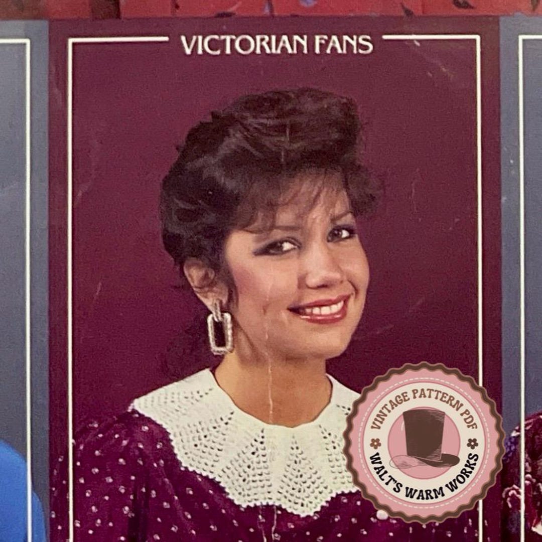 Vintage Victorian Fans Lace Collar Pattern Crochet Collar Pattern ...
