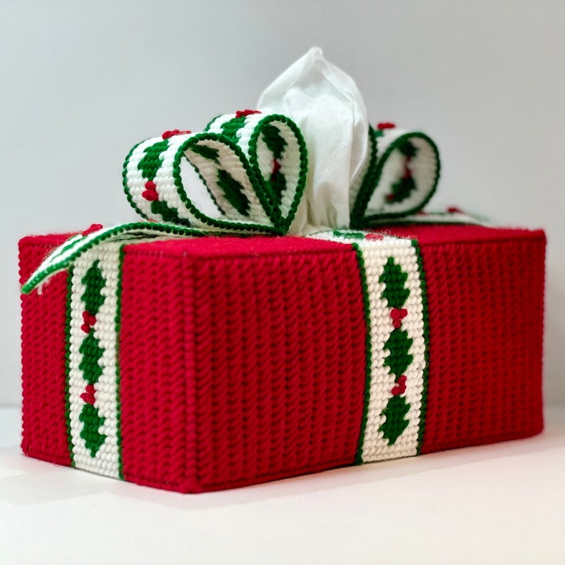 Rectangle Tissue Box Cover: 3D Christmas Present (handmade Christmas ...
