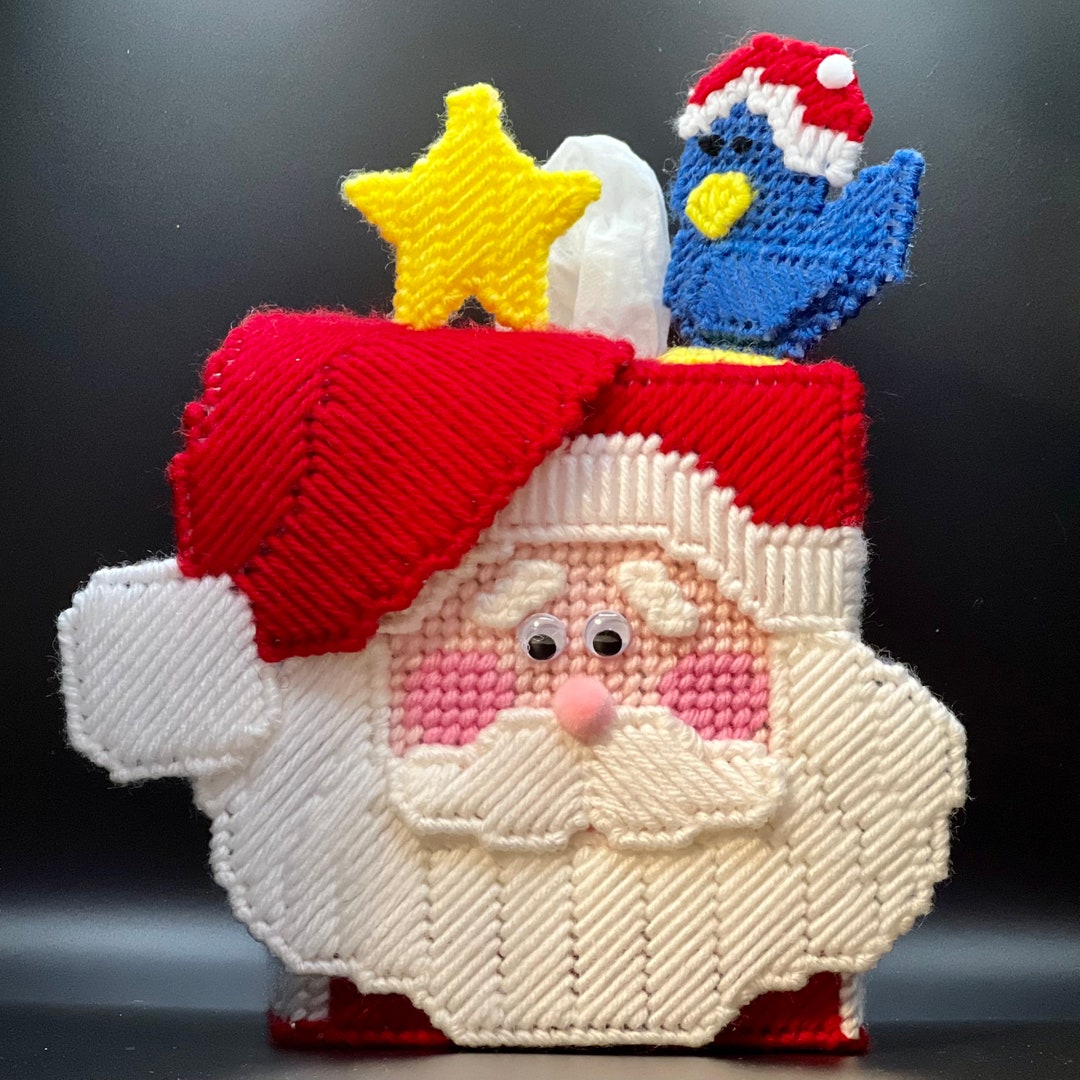 Santa Claus Tissue Box Cover Christmas Tissue Cover Festive Tissue Box ...
