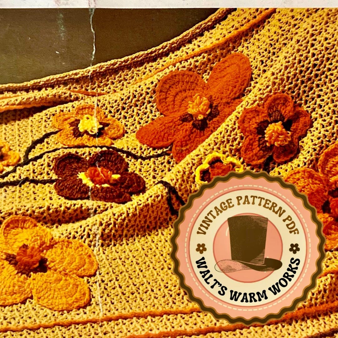 Vintage Flower Spray Crochet Afghan Pattern (PDF) - Etsy