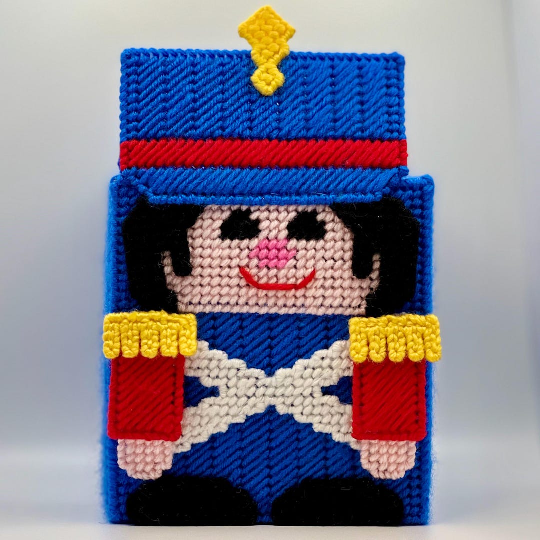 Nutcracker Soldier Tissue Box Cover: Handmade Holiday Decor - Etsy