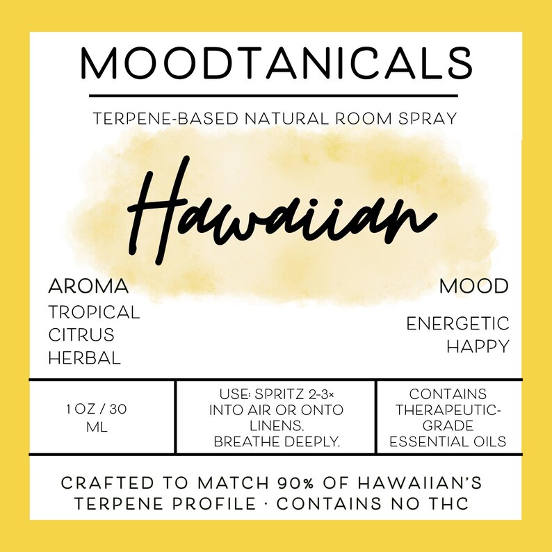 Hawaiian Room Spray – Botanical Mist With Tropical Citrus and Basil – Bright Herbal Scent for ...