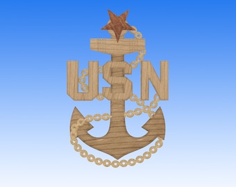 USN Chief Anchor STL for CNC and 3D Printing - Etsy