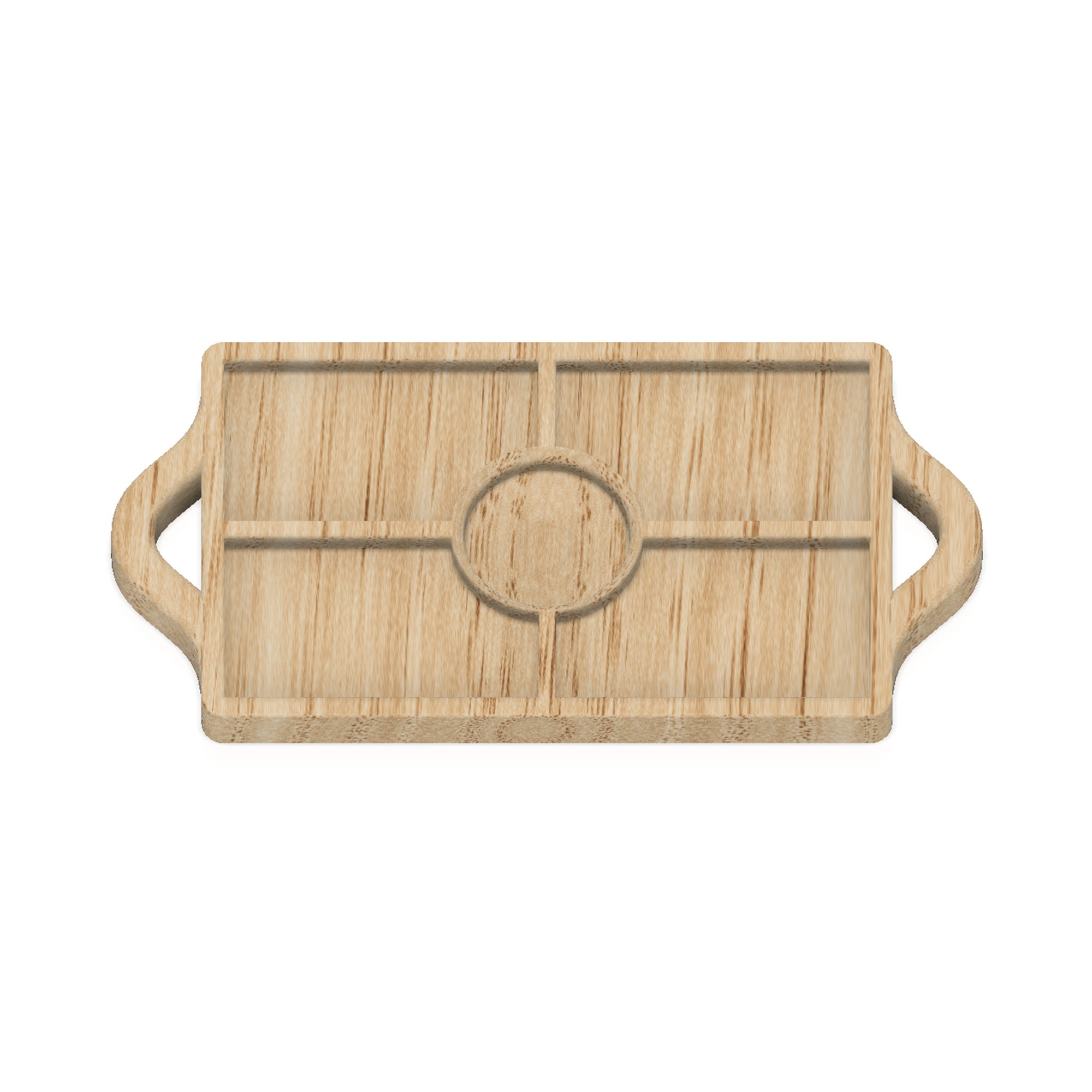 Handled Serving Tray Platter STL Model File for CNC Machining - Etsy