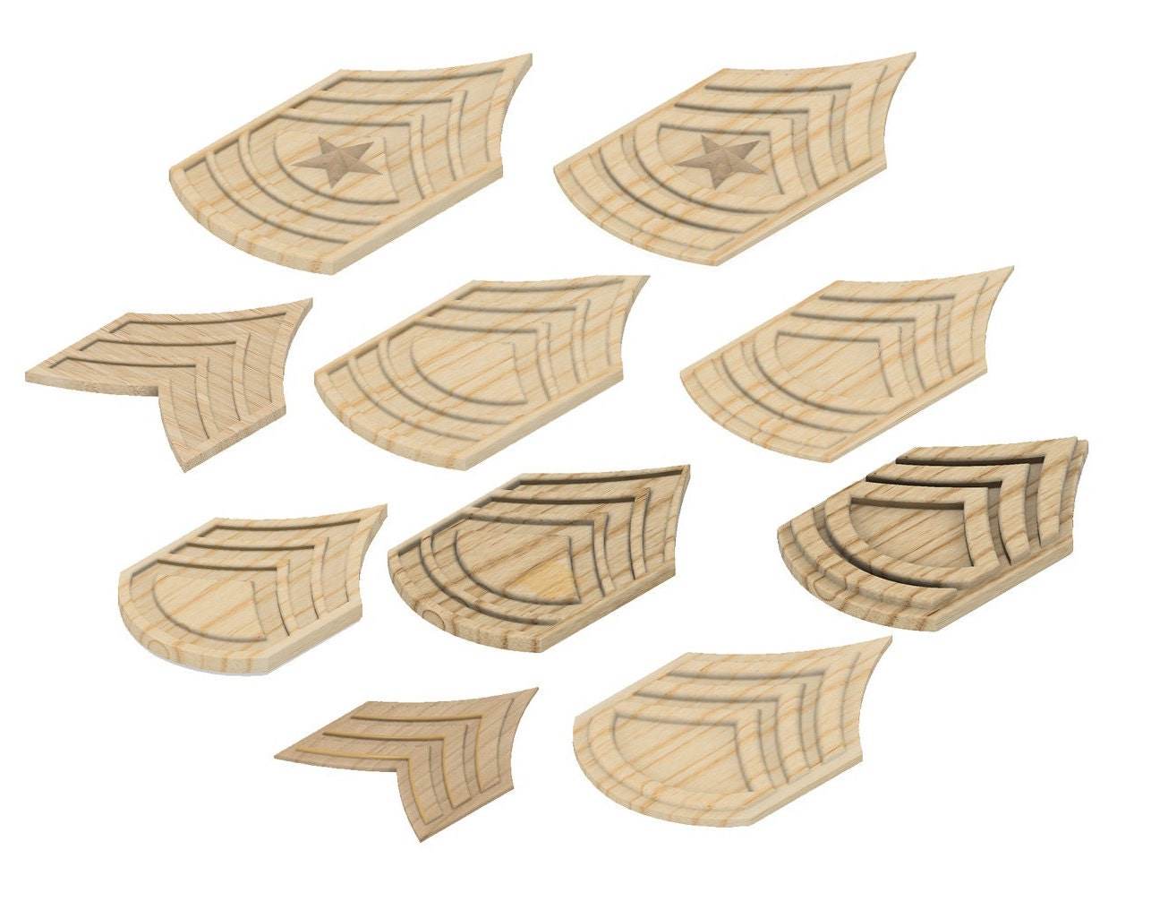 Army Enlisted Rank Insigna STL BUNDLE (E5-E9) CNC/3D Print - Etsy