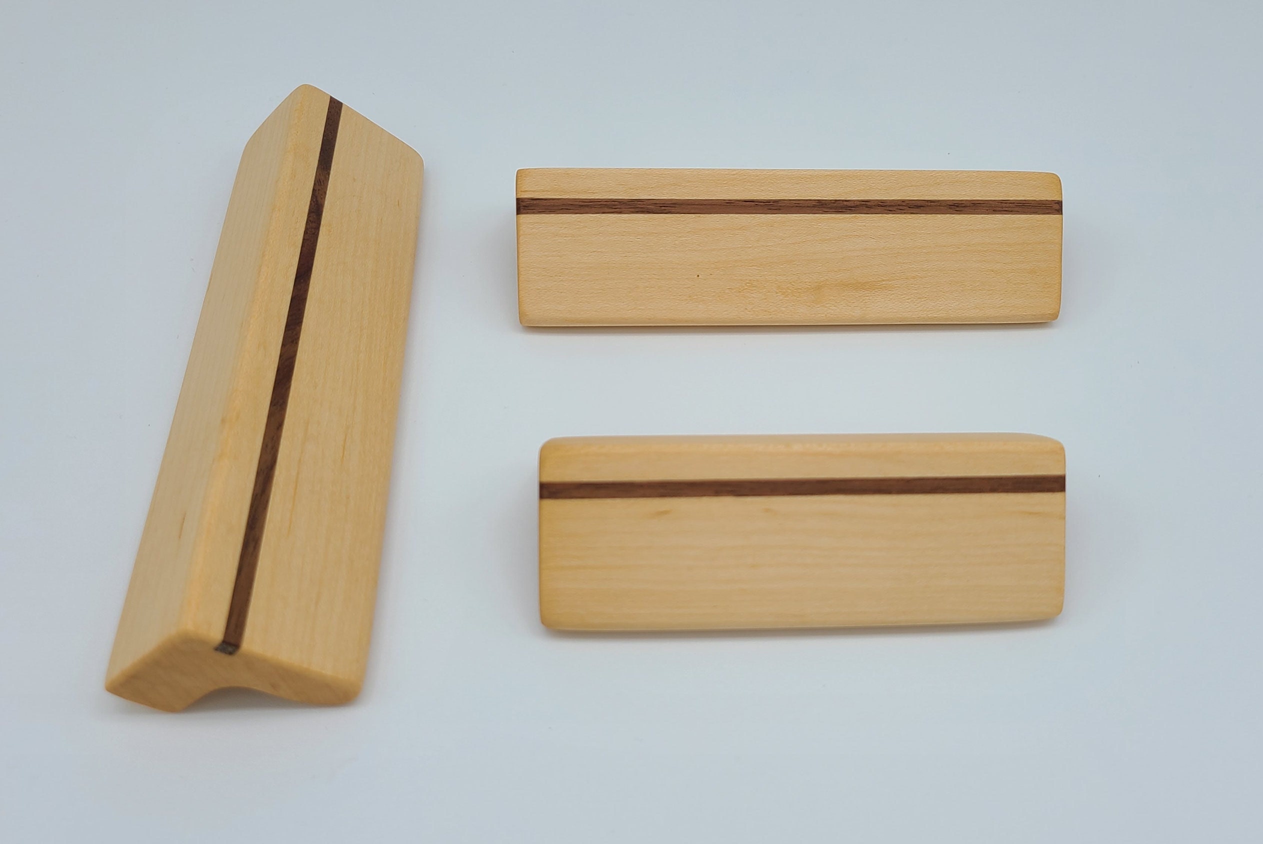 Maple Cabinet & Drawer Pull With Walnut Inlay - Etsy