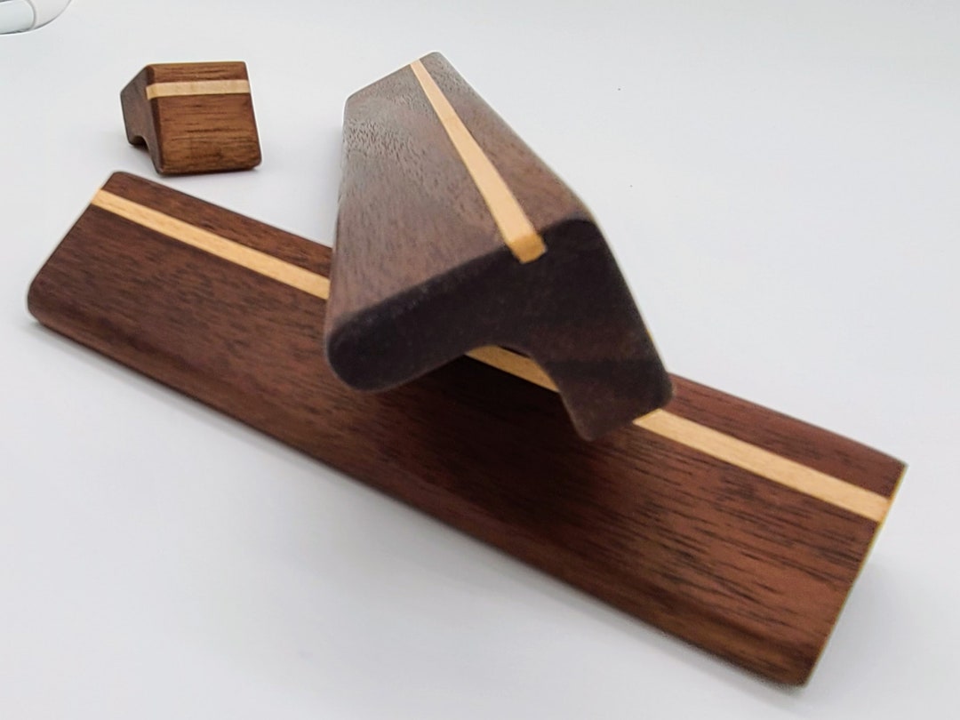 Walnut Cabinet & Drawer Pull With Maple Inlay - Etsy