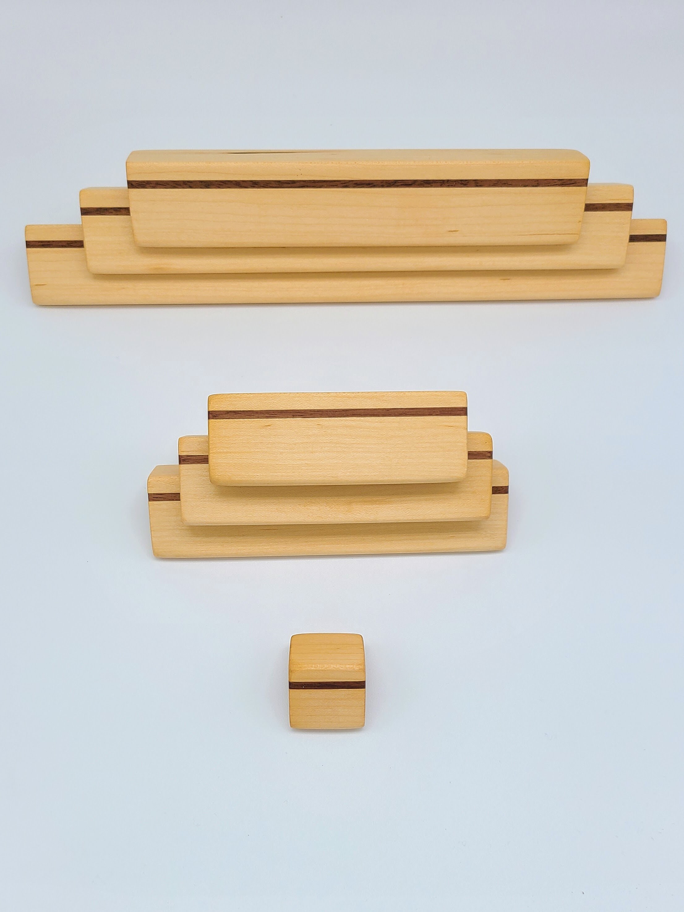 Maple Cabinet & Drawer Pull With Walnut Inlay - Etsy