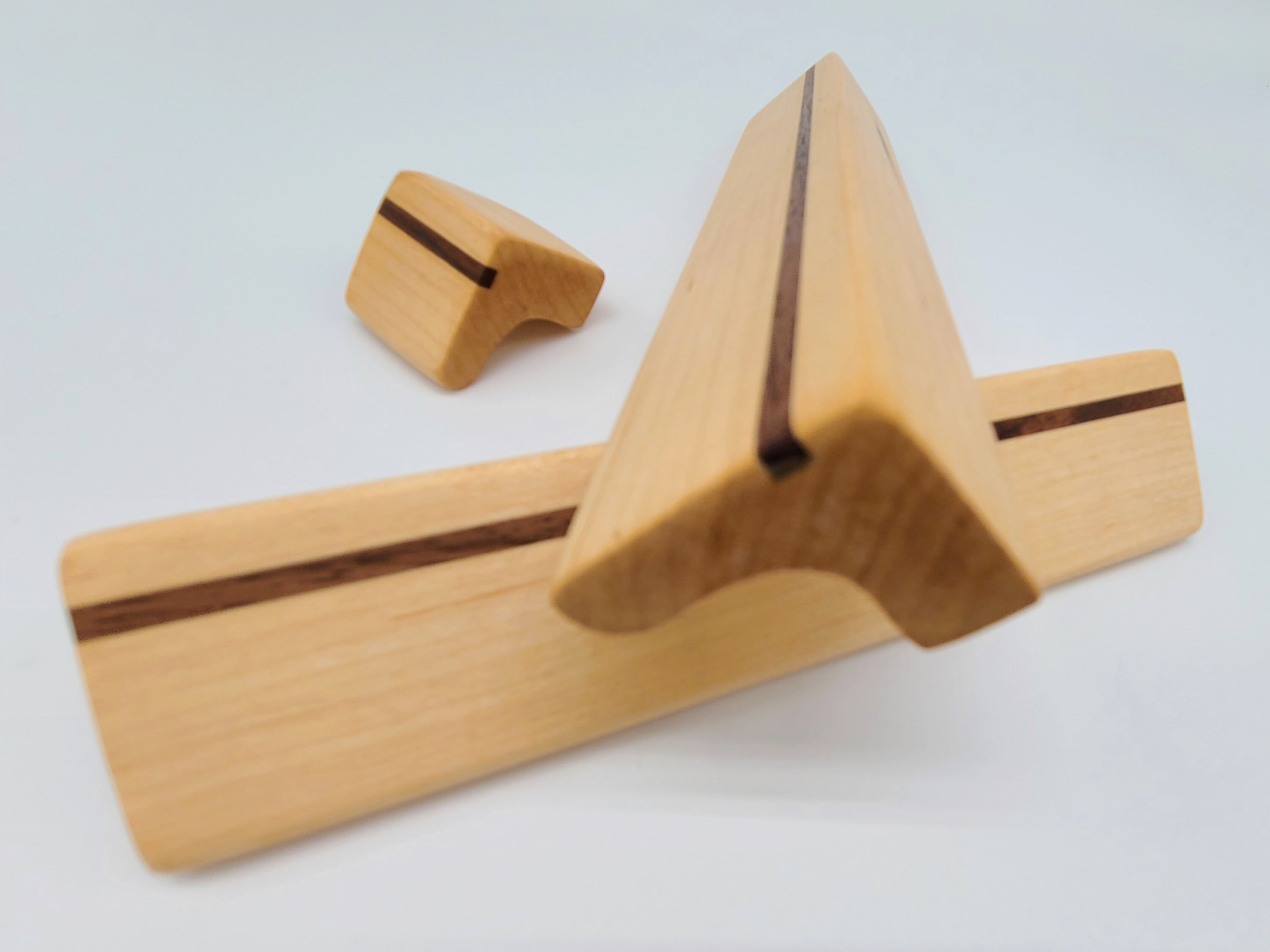 Maple Cabinet & Drawer Pull With Walnut Inlay - Etsy