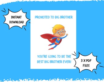 Printable Big Brother Certificate, Promoted to Big Brother Instant ...