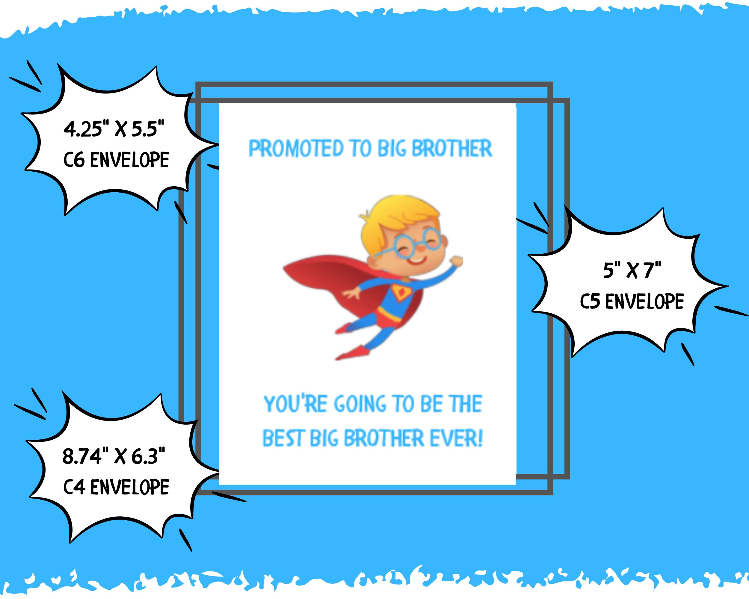 Promoted to Big Brother Printable Card - Etsy
