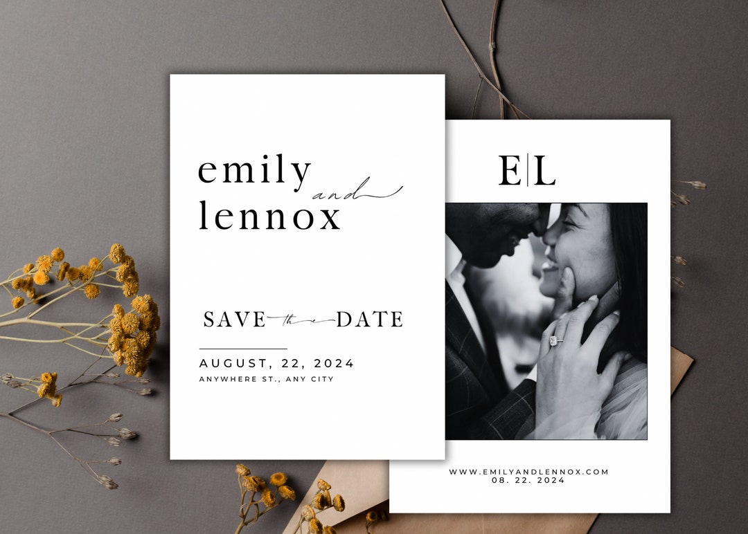 Save the Date Editable Template - Etsy