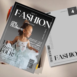 Magazine Birthday Invitation Canva Template - Etsy UK