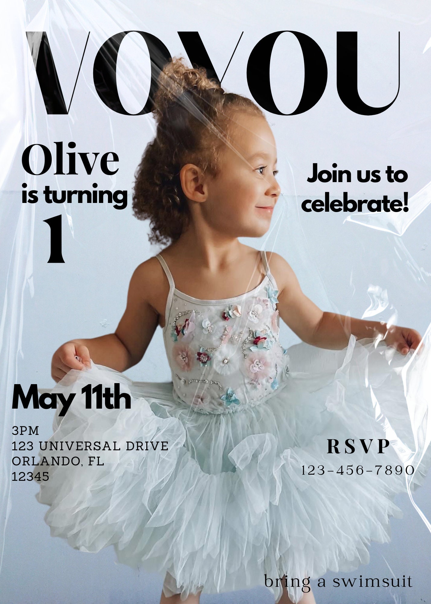 Editable Magazine Cover Invitation Template - Etsy