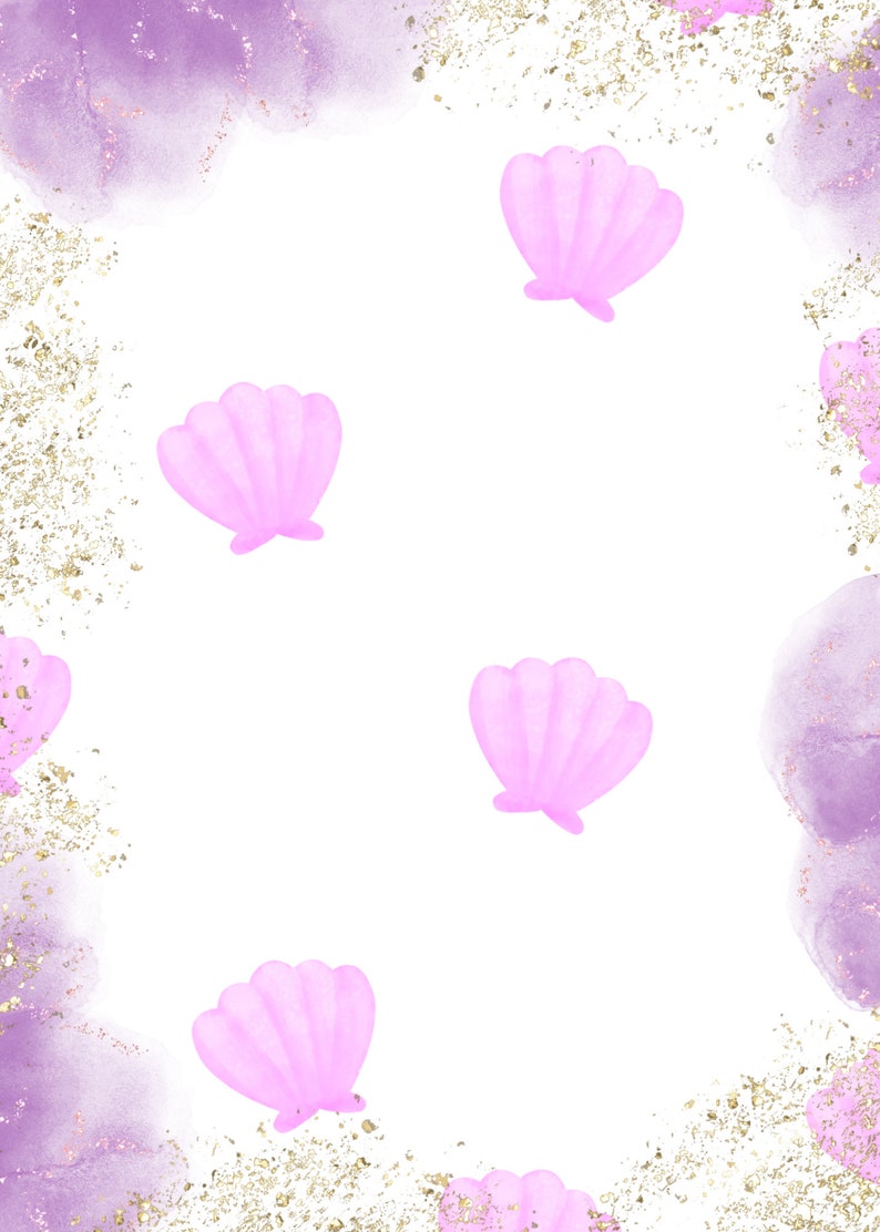Mermaid Birthday Invitation Editable Template - Etsy