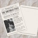 Birthday Post Invitation, Newspaper Invite Template, Editable Birthday ...