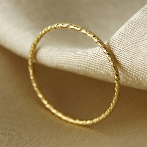 14k Gold Filled Stacking Rings Thin Dainty Ring Stackable - Etsy