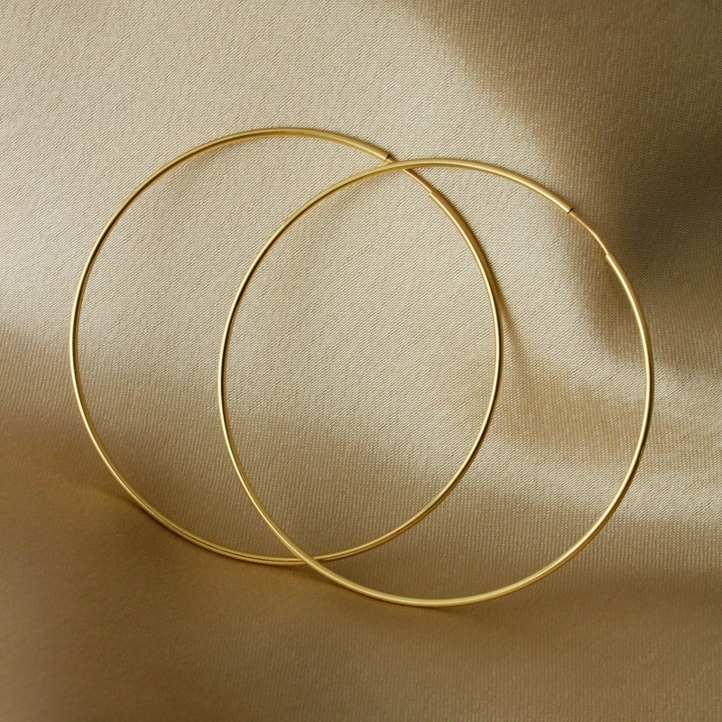 Large Gold Hoop Earrings - Etsy
