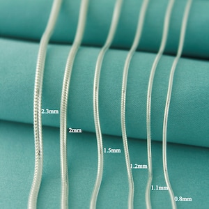 925 Sterling Silver Snake Chain Necklace Made in Italy, Silver Chain ...