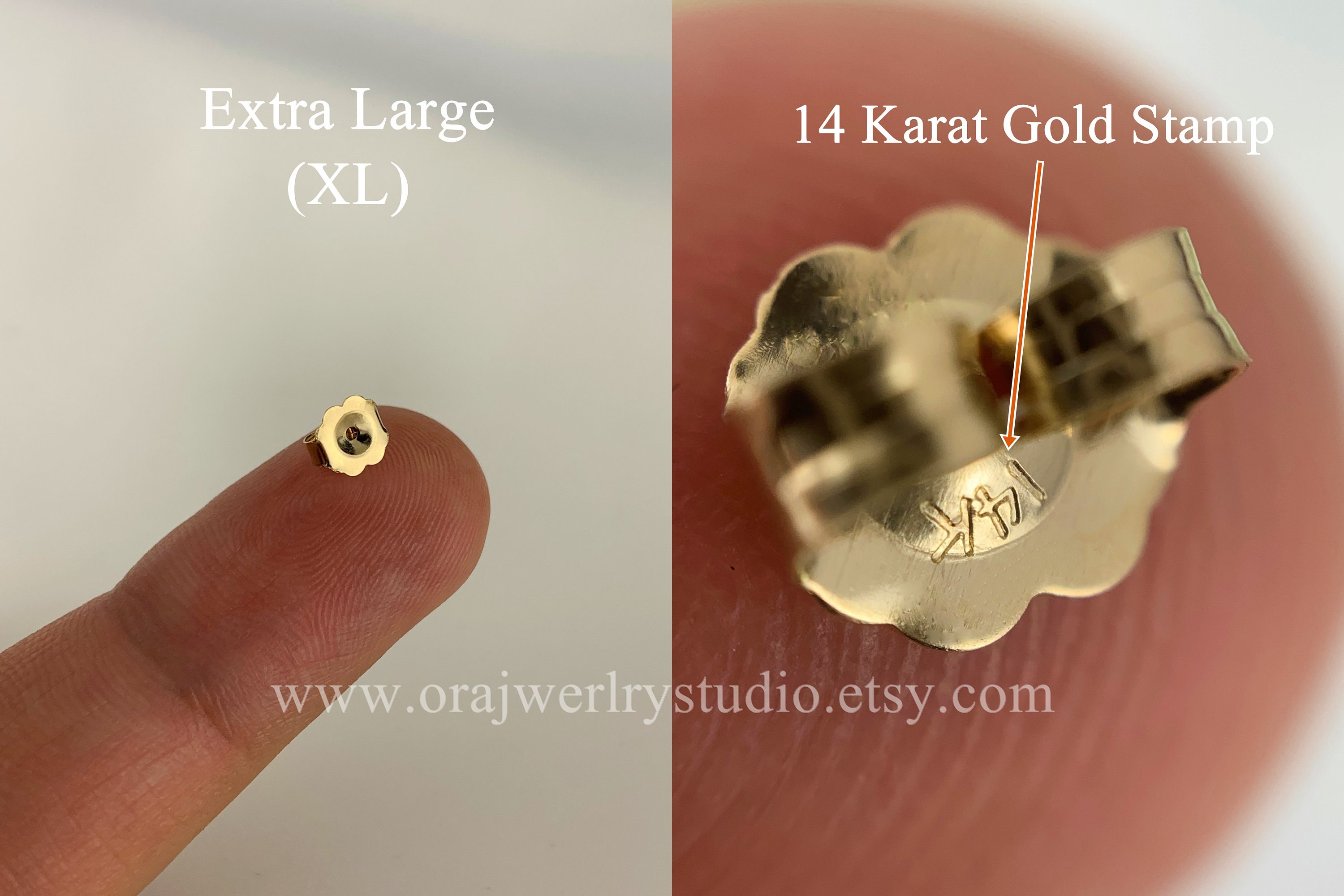 14k Solid Gold Backings Real Gold Butterfly Backs Gold Ear - Etsy Australia
