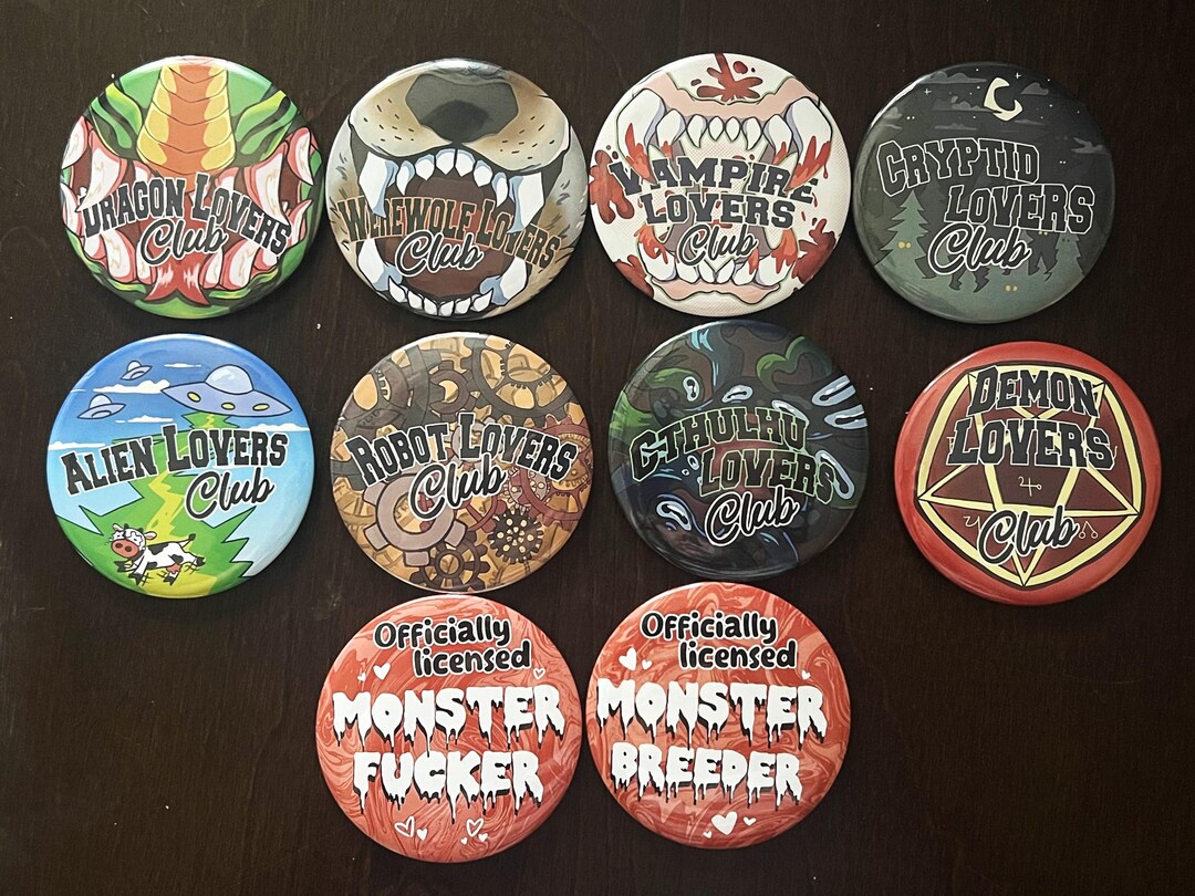 Monster Lover Buttons 3” - Etsy
