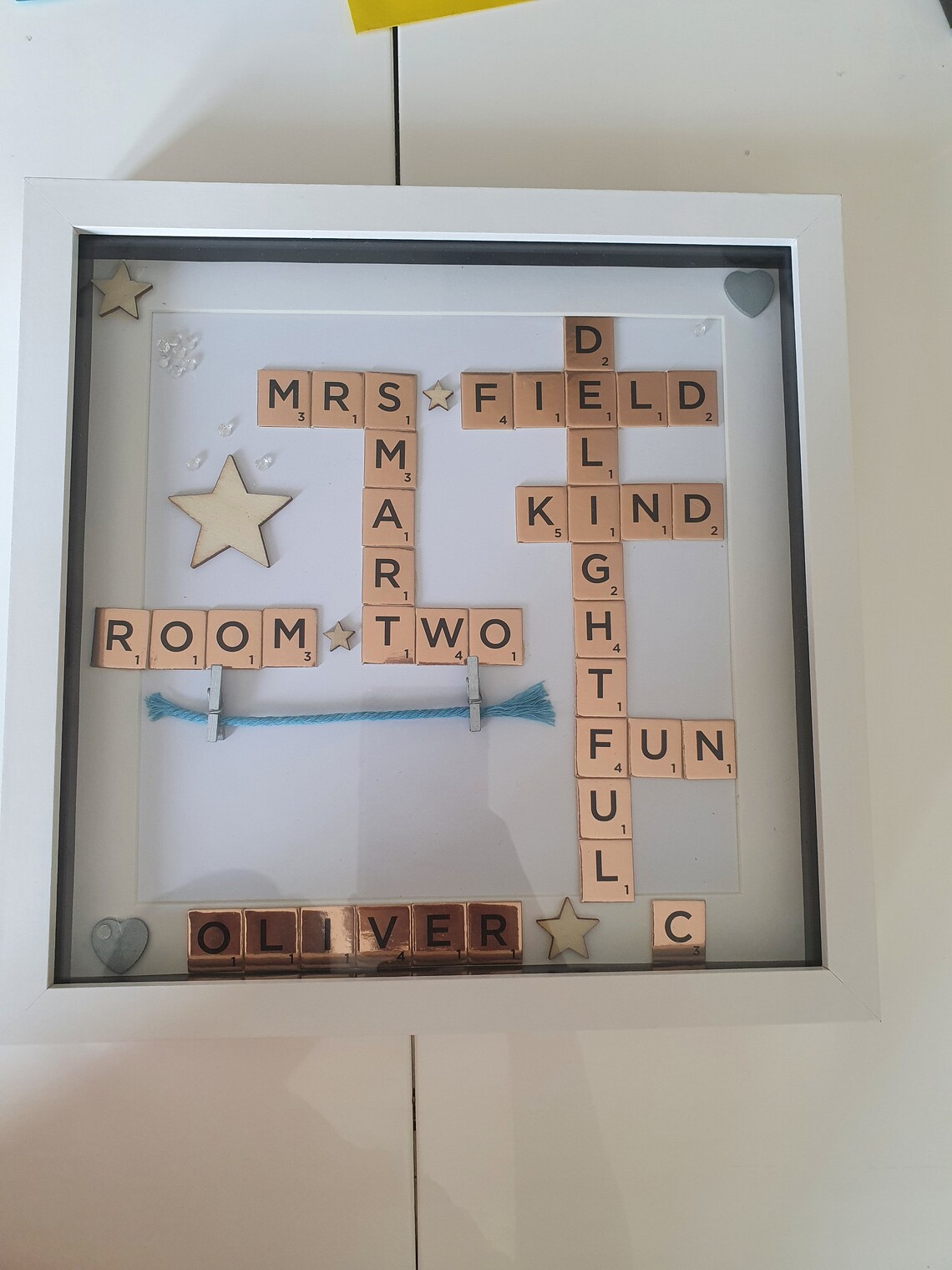 Teacher Thank You Personalised Scrabble Frame - Etsy