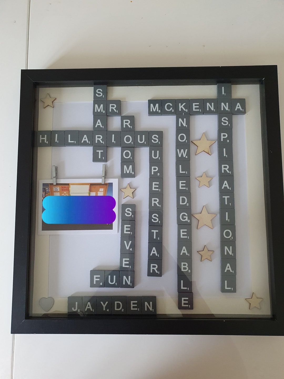Teacher Thank You Personalised Scrabble Frame - Etsy