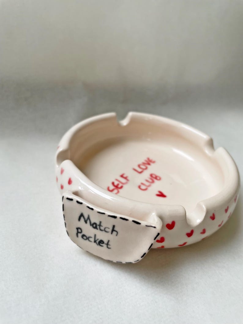 Heart Shaped Ashtray With Match Pocket - Etsy