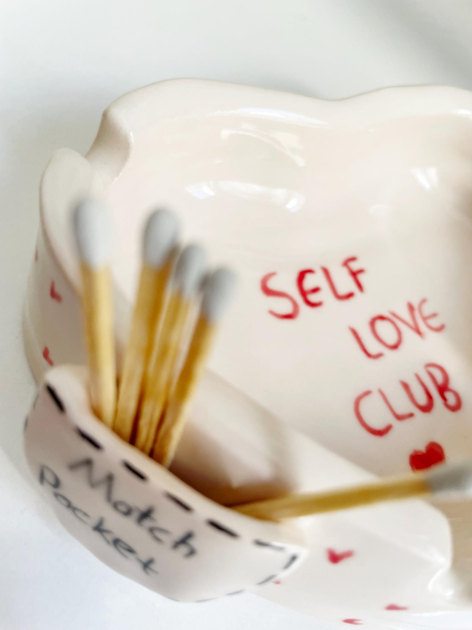 Heart Shaped Ashtray With Match Pocket - Etsy