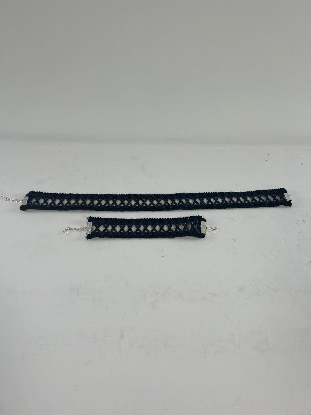Shades of Black Steam-goth Choker and Bracelet Set - Etsy
