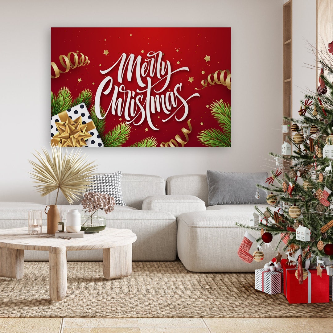 Merry Christmas Canvas Prints Christmas Decoration Christmas - Etsy