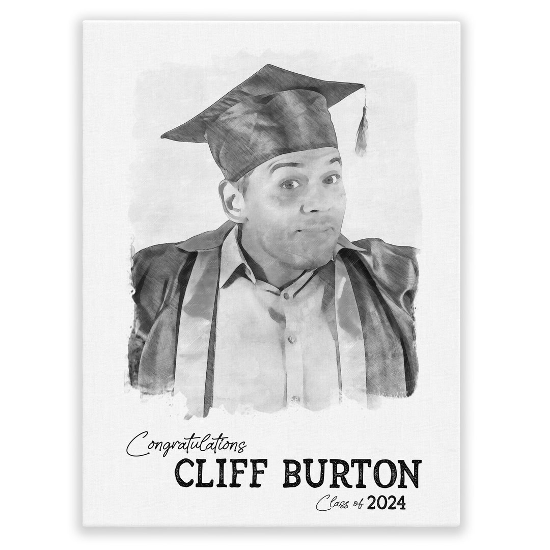 Custom Graduation Painting From Photo, Graduation Digital Watercolor ...