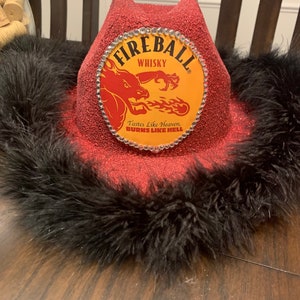 Red Glitter Fireball Hat - Etsy