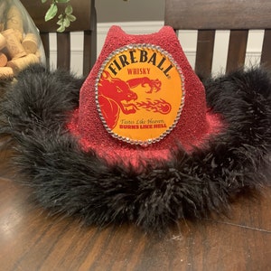 Red Glitter Fireball Hat - Etsy