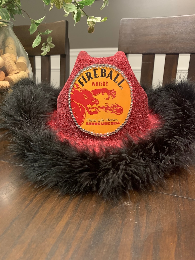 Red Glitter Fireball Hat - Etsy