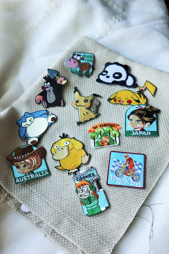 Set of 12pcs bulk lot mixed cartoon monster badge | Etsy