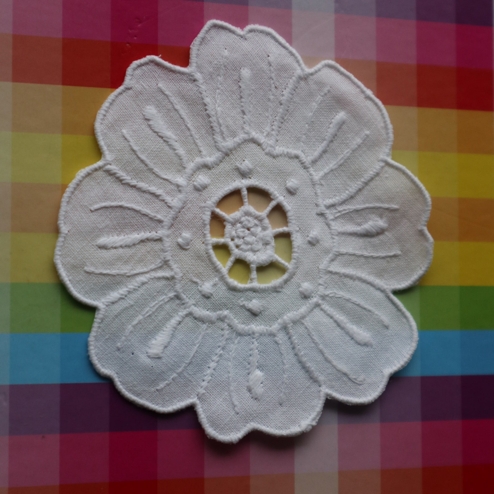 Set of 4pcs Battenburg Lace Cotton Patch Doilies, Cup Coasters, Cotton ...