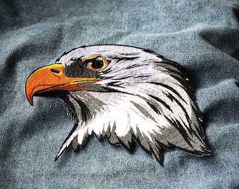 Large Eagle Applique Patch Bird Raptor Animal Badge - Etsy