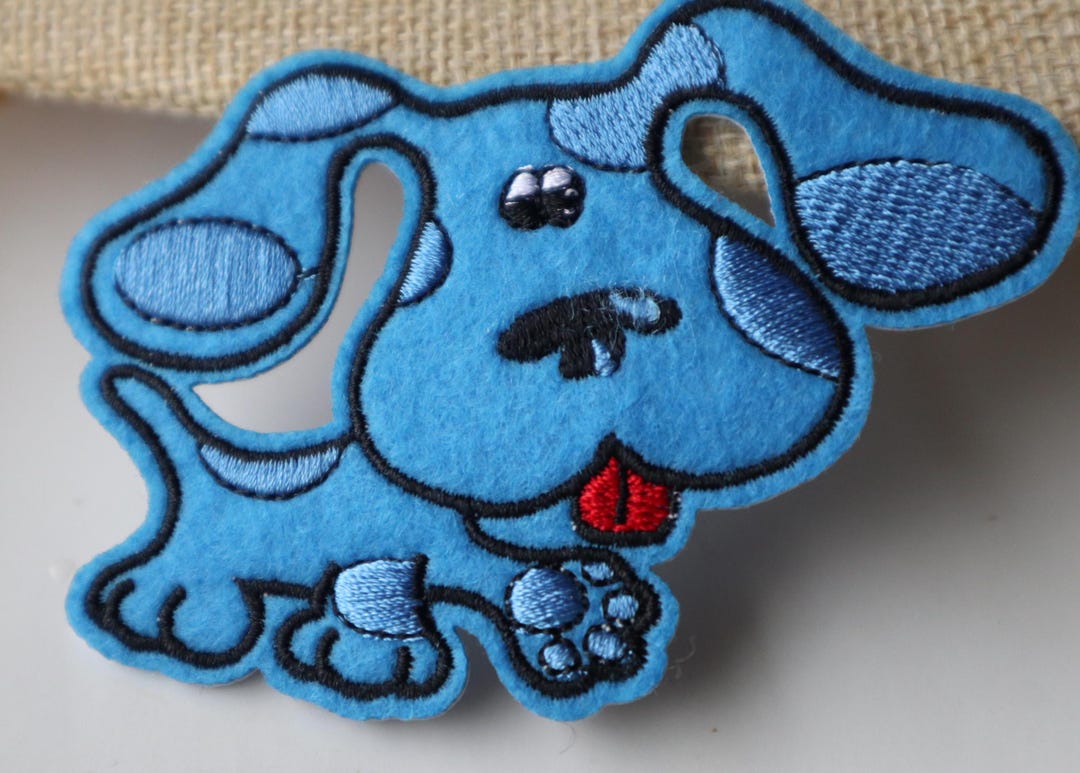 Set of 2pcs 20pcs Bulk Lot Cartoon Blue Clue Dog Puppy Embroidered Iron ...